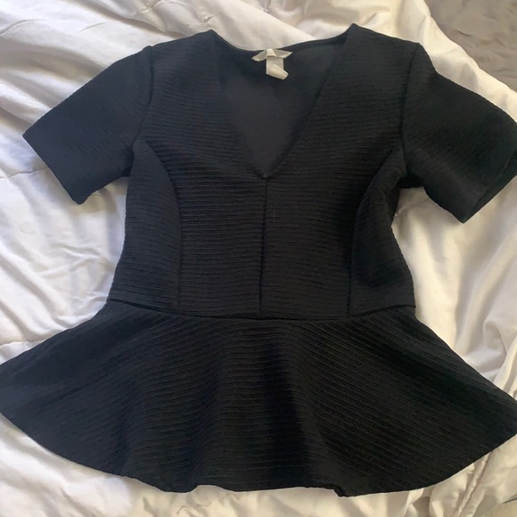 H&M | Tops | Black Work Top | Poshmark